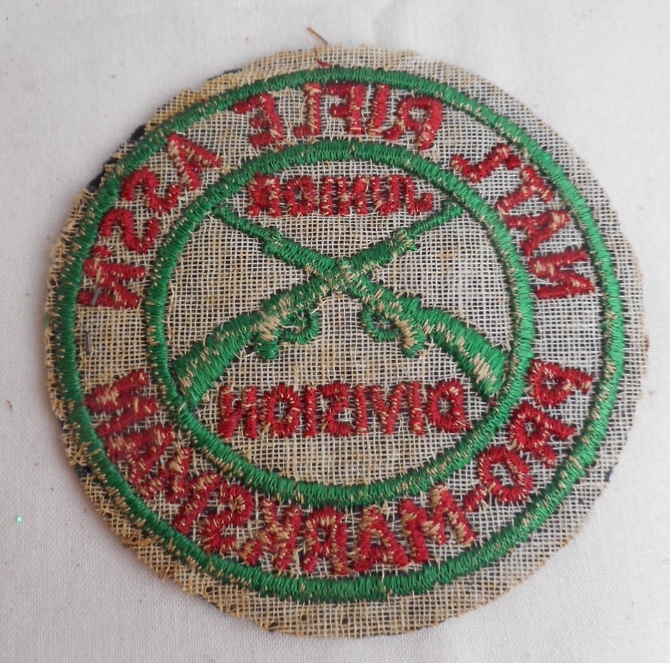 Wool National Rifle Association NRA Junior Division Pro-Marksman Patch ...