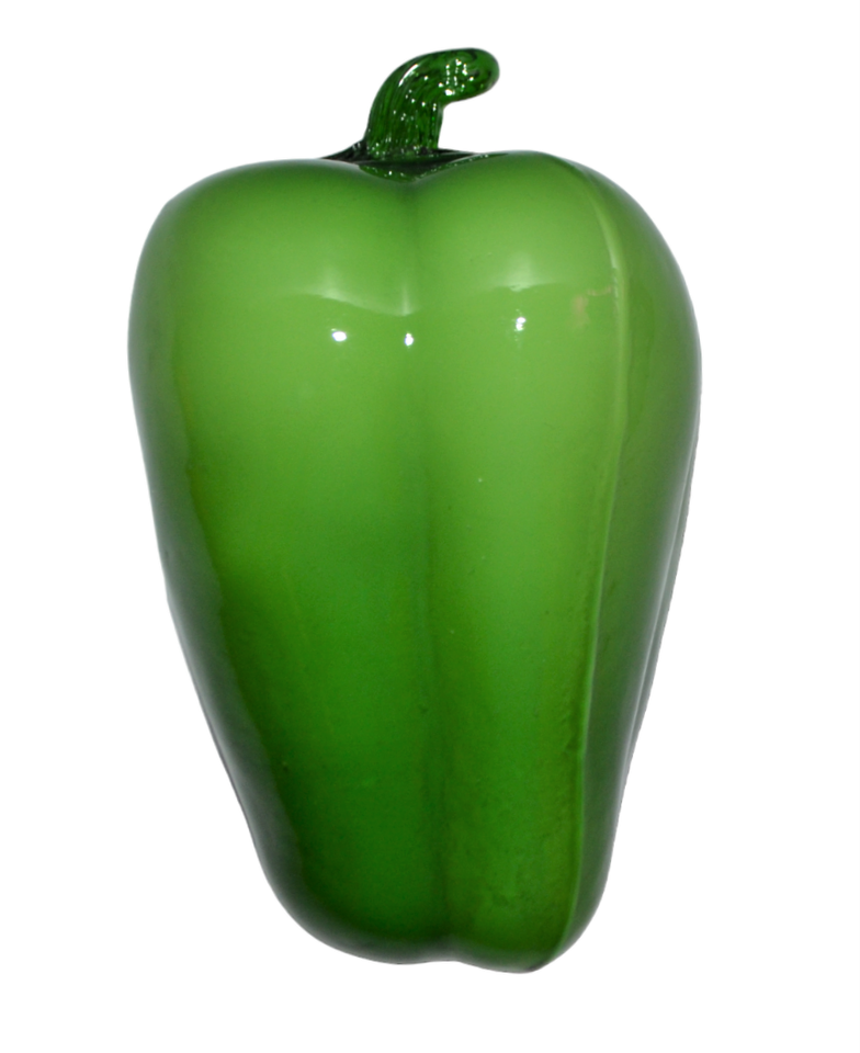 Vintage Blown Glass Bell Pepper Green Veggie Vegetable Kitchen Decor | eBay