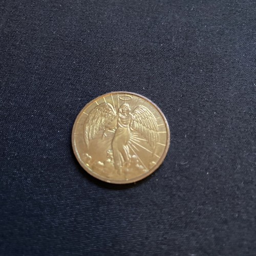 Vintage Gold Tone Double Sided Angel Coin 1” Wide. OFFERS WELCOME! | eBay