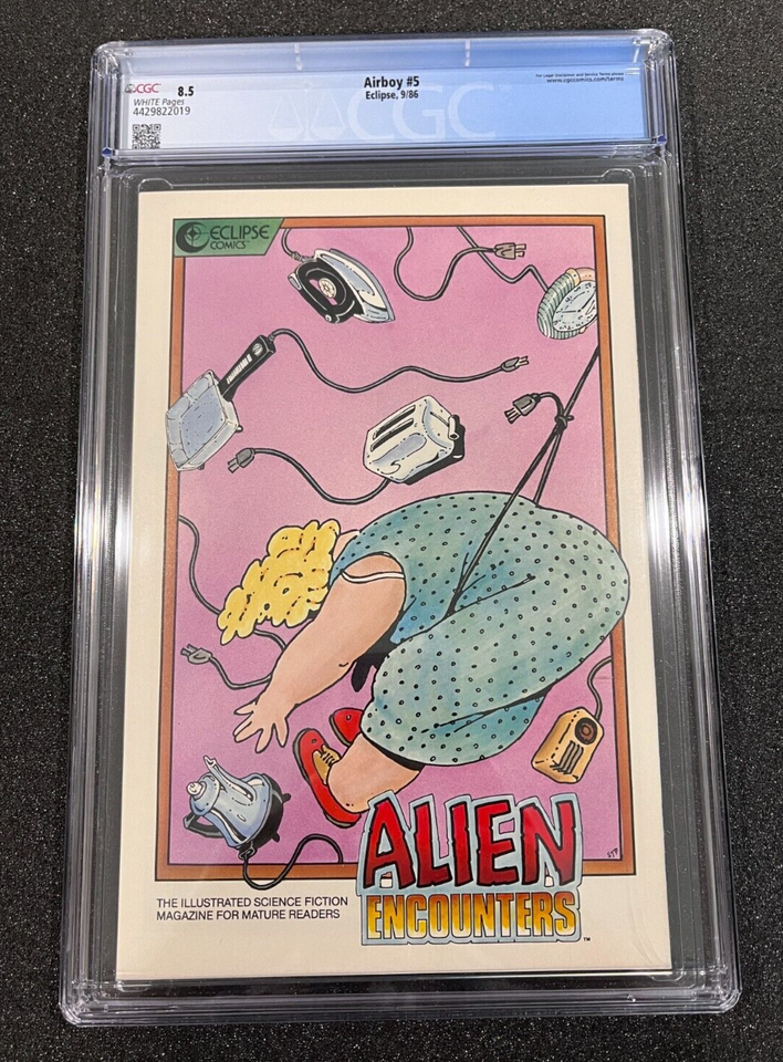 Airboy #5, Eclipse 1986, CGC 8.5 White Pages, Dave Stevens Valkyrie ...