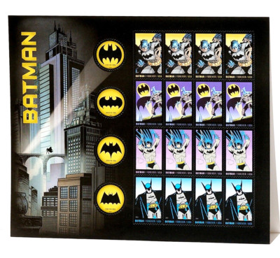 Batman unused Sheet of Forever Stamps Sheet of 20 | eBay