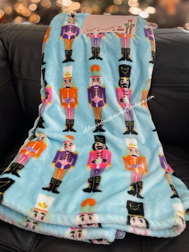 Envogue Nutcracker Oversized Plush Throw Blanket 70 x 60 Christmas ...