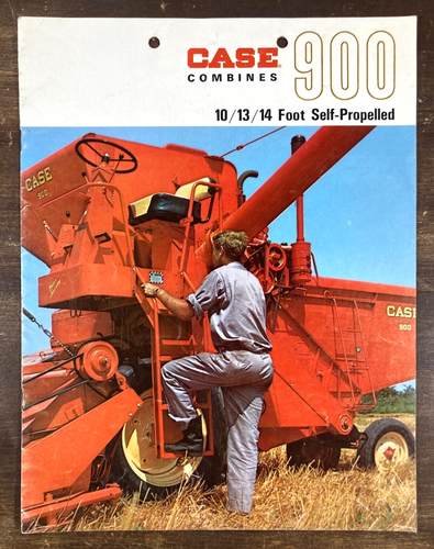 J.I. Case Model 900 Self-Propelled Combine 1965 Dealer Sales Brochure ...