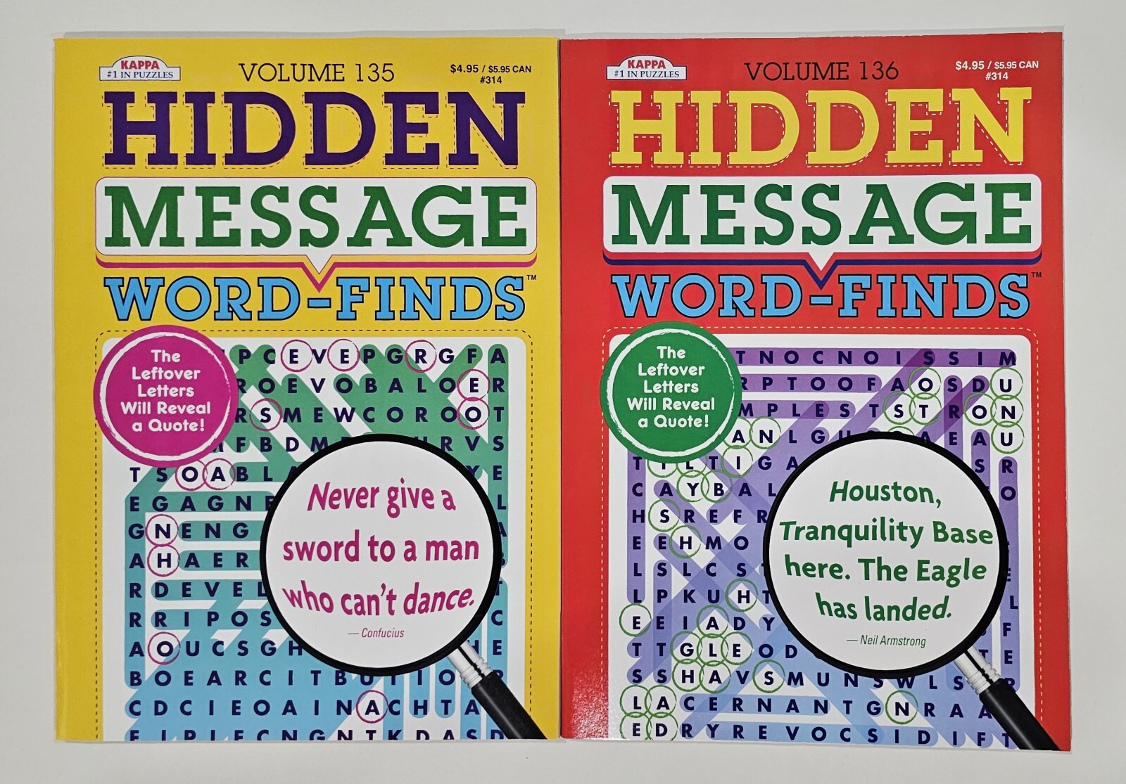2 New Hidden Message Word-Finds Puzzle Books Vol # 135,136 ~Search,Hunt ...