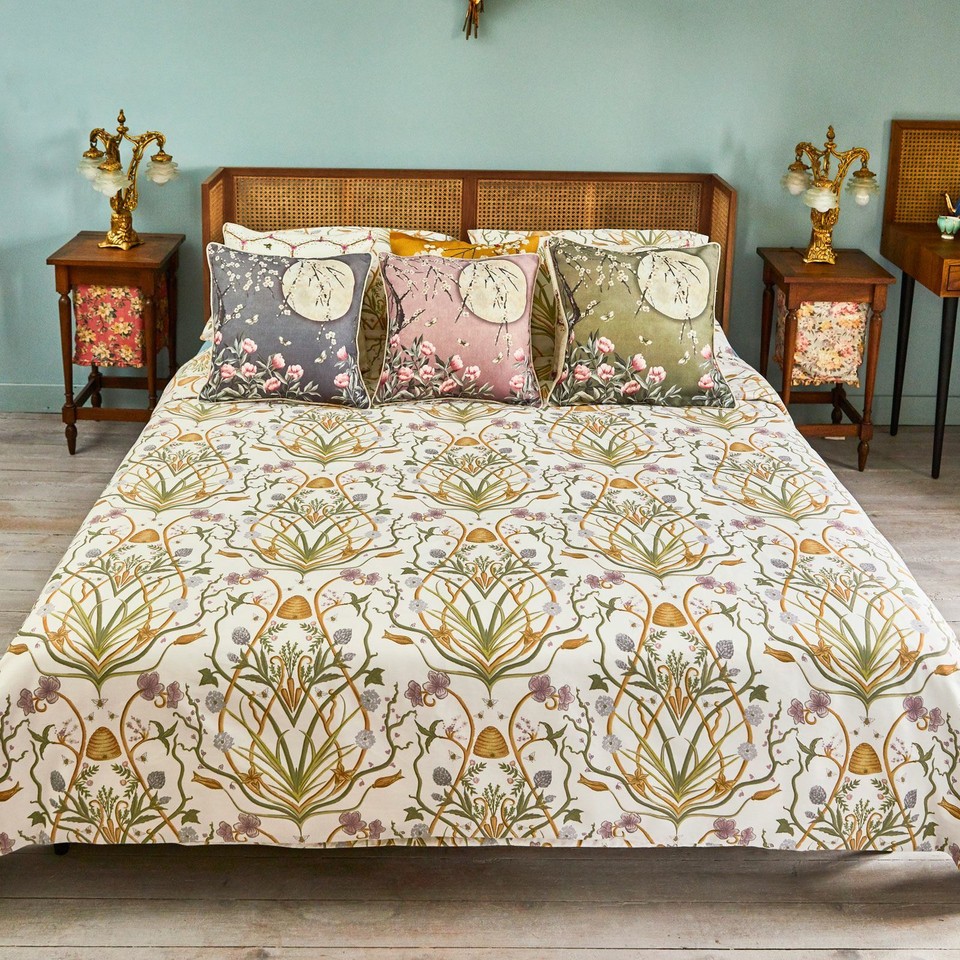 The Chateau Potagerie King Duvet Cover Set Bedding Cream Angel ...