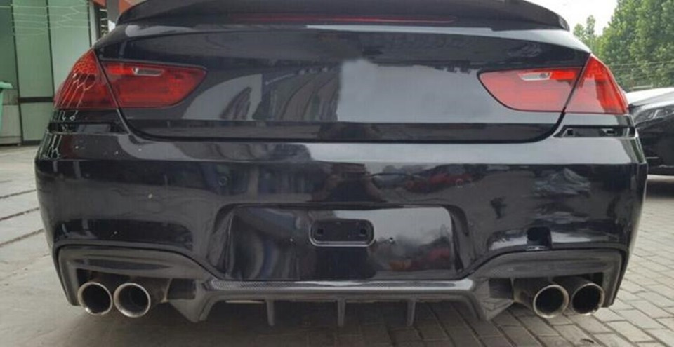For 2012-2018 BMW F06 F12 F13 M Sport M6 Matte Black Rear Diffuser Lip ...