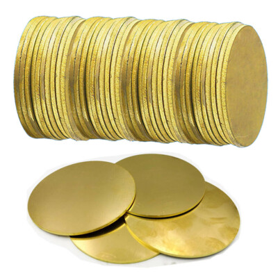 H62 Brass Discs Round Sheet Metal Blanks Discs OD 50-100mm Thick 0.5 0. ...