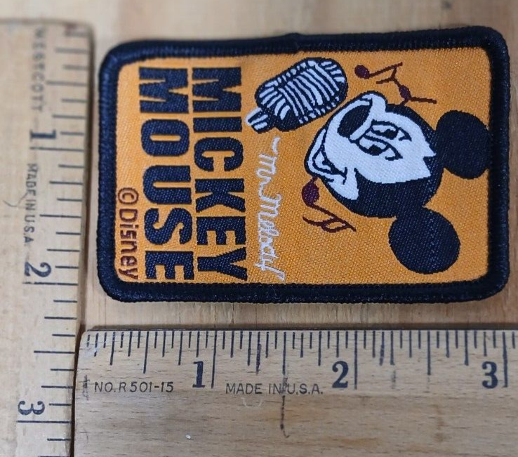 Mickey Mouse Cartoon Character Patch 3” Sew On Melody Microphone ...