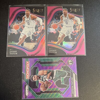 Jayson Tatum 2022 Chronicles Select Pink Prizm#21 & Purple Wave Prizm ...
