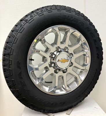 OEM Chevy Silverado 2500 20" Polished Honeycomb Wheels AT Tires New ...