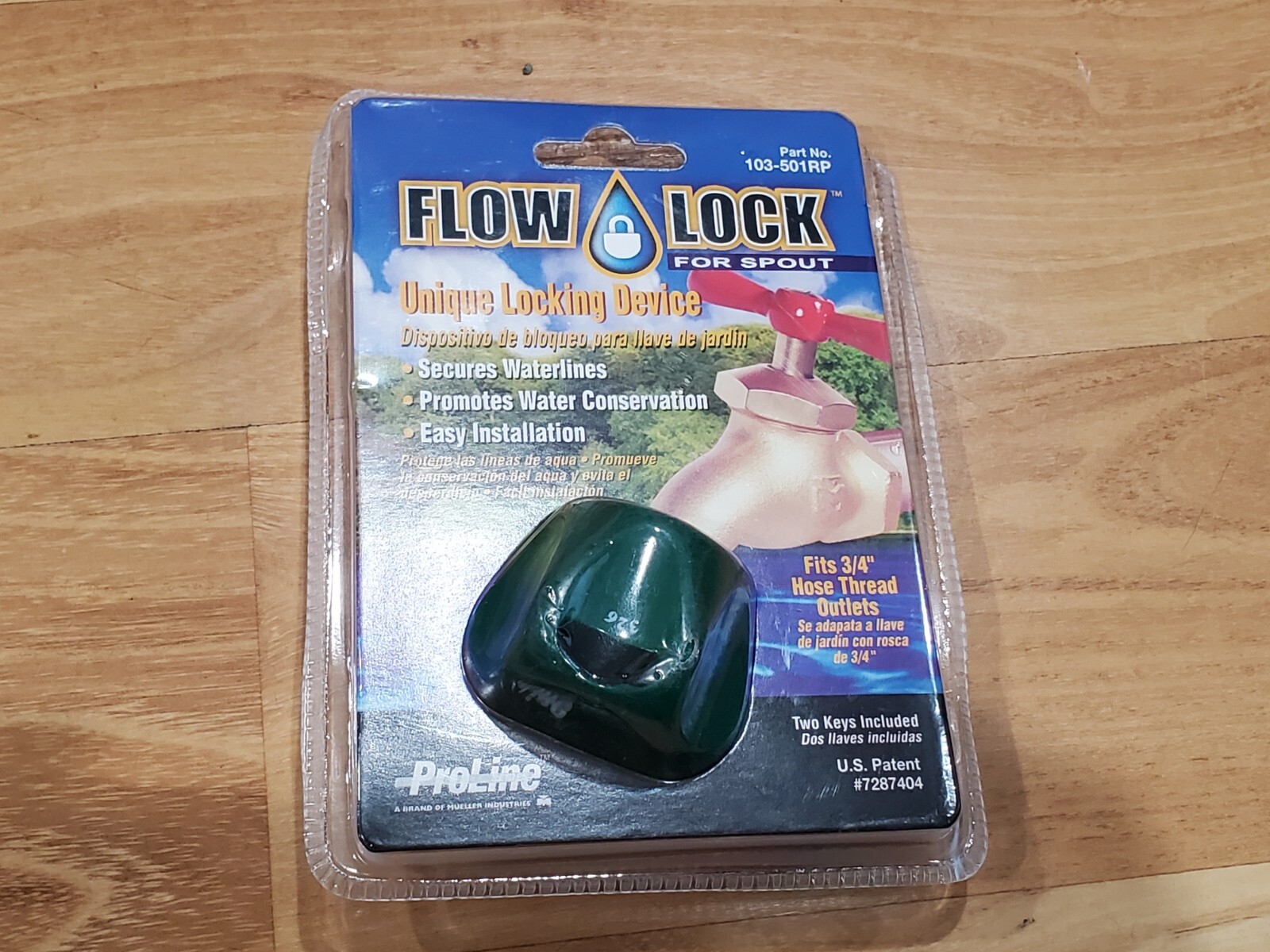 Flow Lock Spigot Valve Lock 103-501RP Fits 3/4" Garden Hose Thread ...