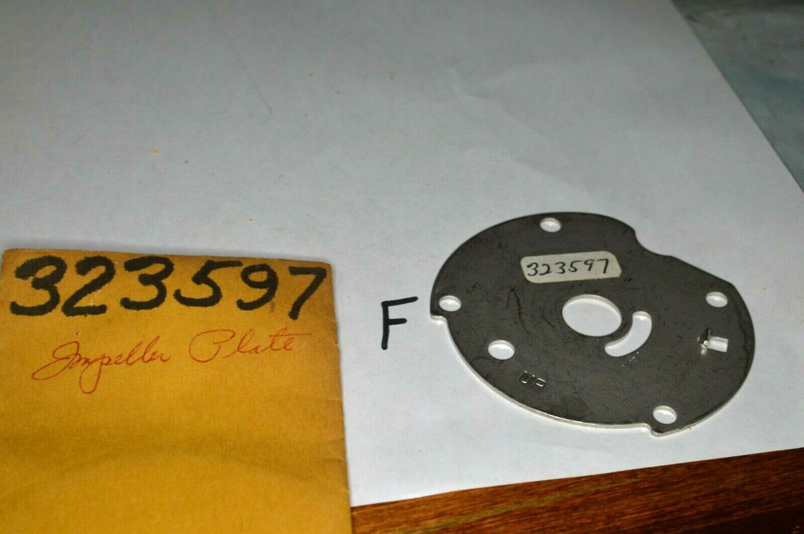 NOS OMC EVINRUDE JOHNSON PART NO. 323597 PLATE | eBay