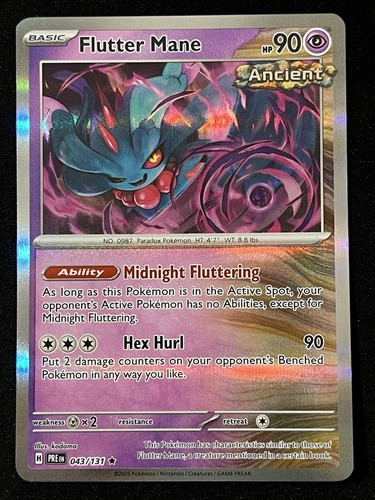 Flutter Mane Prismatic Evolutions 043/131 Holo Rare Pokemon TCG Card ...