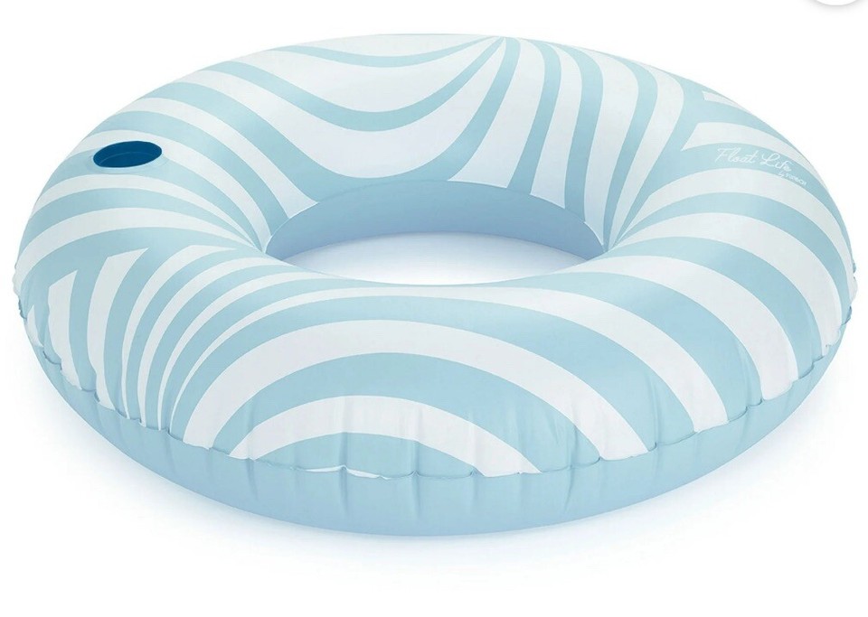 Float Life Funboy Oversize Float Tube Pool Float, BLUE Twist, Cup ...
