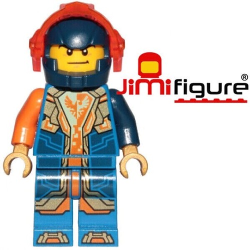 NEW LEGO Minifigure Clay Trans Neon Orange Visor Nexo Knights 72004 ...