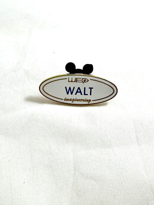 WDI - WALT - Name Tag - White / WED Imagineering LE 500 Disney Pin ...