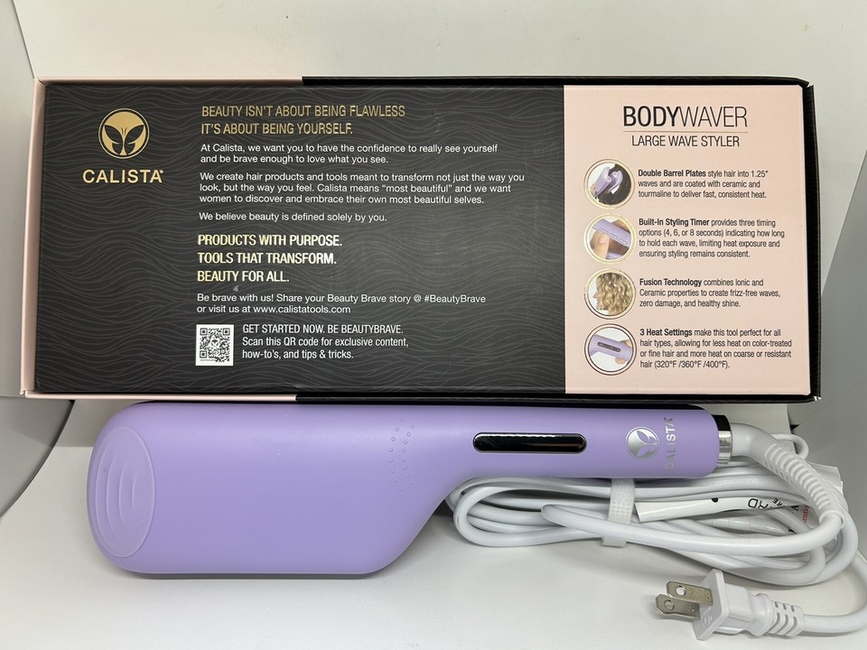 Calista Bodywaver Body Waver Styler Iron Large Wave Lavender Purple ...