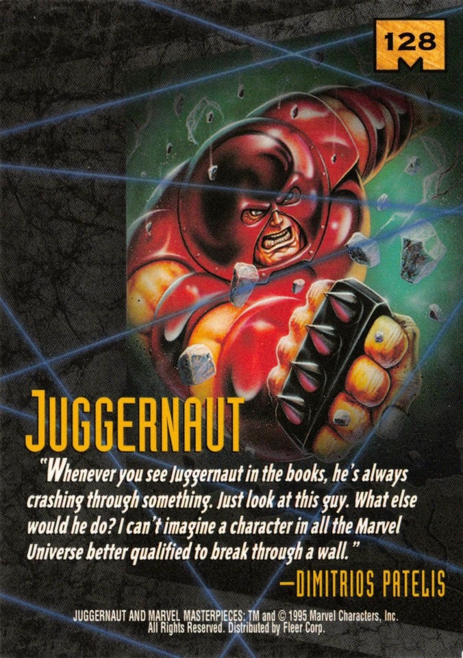 JUGGERNAUT / 1995 Marvel Masterpieces (Fleer) BASE Trading Card #128 | eBay