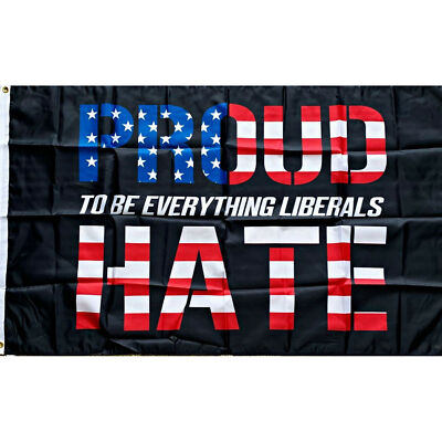 Donald Trump Flag Proud Hate Liberals Desantis 2024 USA Sign 3x5' | eBay