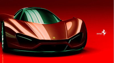 FERRARI Race Car Racing Hypercar Concept Custom Built LARGE 1:12SCALE ...