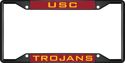 USC TROJANS Black License Plate Frame | eBay
