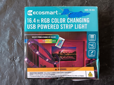EcoSmart USB Powered Strip Remote Control Color Changing RGB 16.4' | eBay