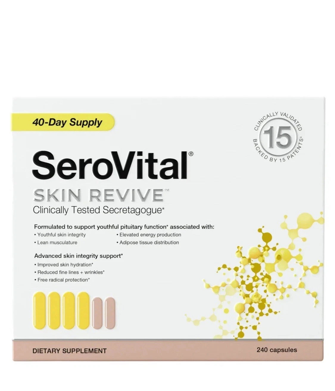 NEW SeroVital Skin Revive 240-capsules 40 Days Supply Dietary Supps Exp ...