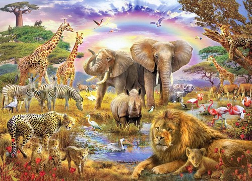 Jigsaw Puzzles 1000 Pieces African Animal World | eBay