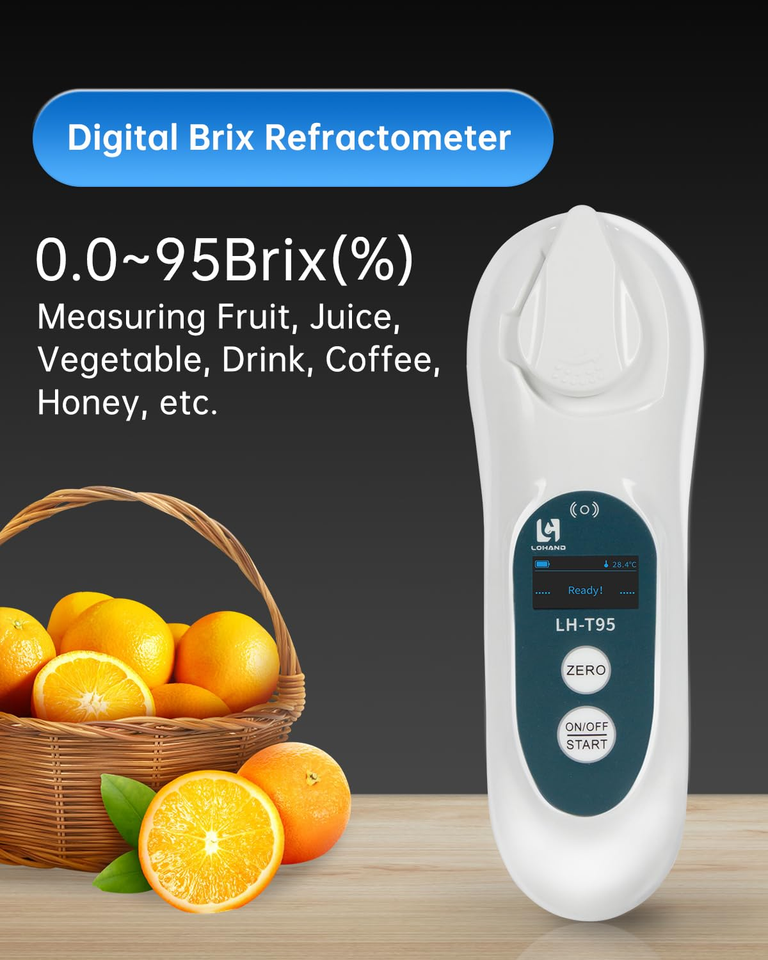 3-In-1 Digital Brix Refractometer with Atc/Refractive Index(Ri), 0-95% ...