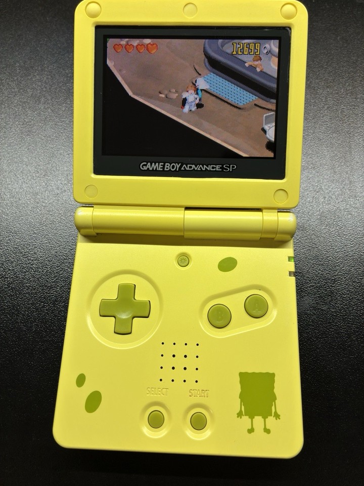 Nintendo Gameboy Advance GBA SP Authentic SpongeBob Edition AGS-101 ...
