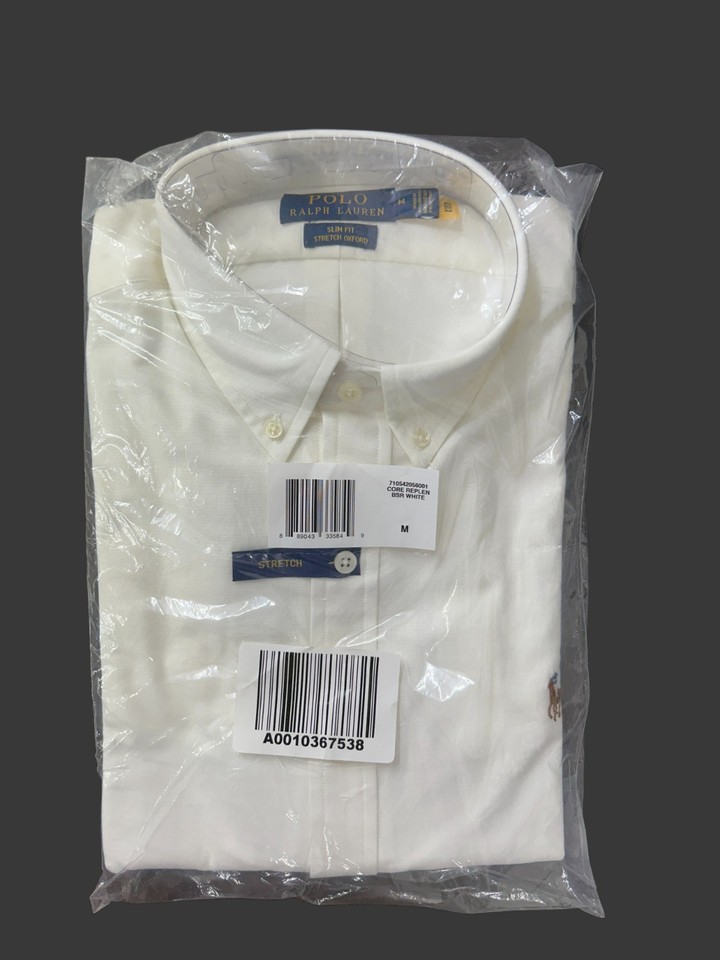 NWT Polo Ralph Lauren Men Long Sleeve Slim Fiit Stretch Oxford Shirt ...