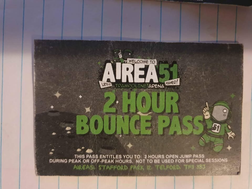 Airea51 Trampoline Park in Telford - 3x 2 Hour Bounce Passes | eBay UK