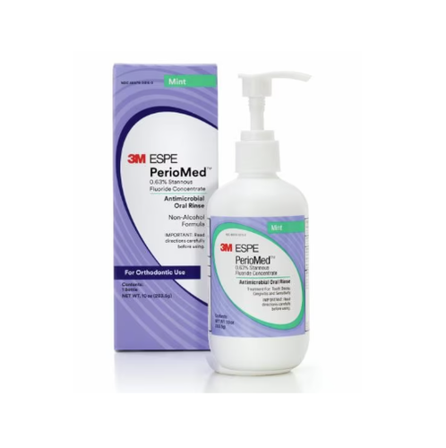 PERIOMED 0.63 STANNOUS FLUORIDE ANTIMICROBIAL ORAL RINSE MOUTHWASH MINT ...