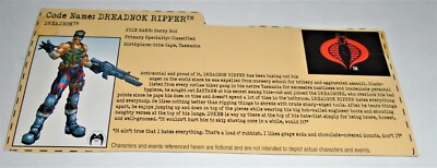 GI JOE File I.D. Card Filecard 2002 Dreadnok Ripper V | eBay