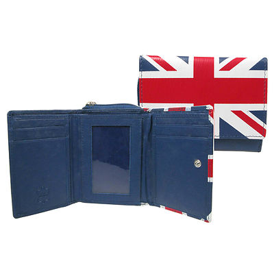Real Leather Mens Union Jack Wallet Credit Card Holder With All Round ...