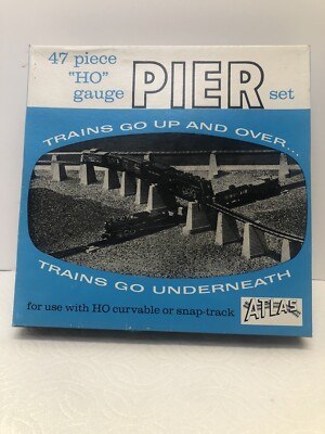 Atlas 47-piece HO Gauge Pier Set, #80, For Track, COMPLETE, Original ...