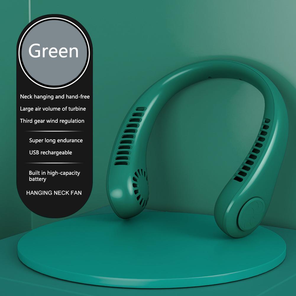 Mini Neck Fan USB Rechargeable Bladeless Fan Neck Air Conditioner ...