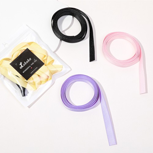 Women Ribbon Woven Hair Strap Clip Long Ribbon Hair Rope Pure Color ...