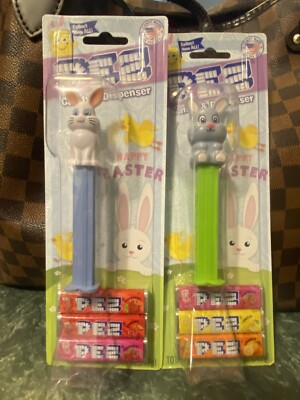 EASTER PEZ - SITTING BUNNY & BUNNY PEZ DISPENSER & CANDY - Lot of 2 ...