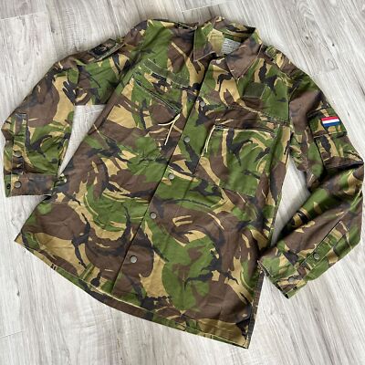 Vintage 90s British Army Camo DPM Dutch Military Field Jacket L | eBay