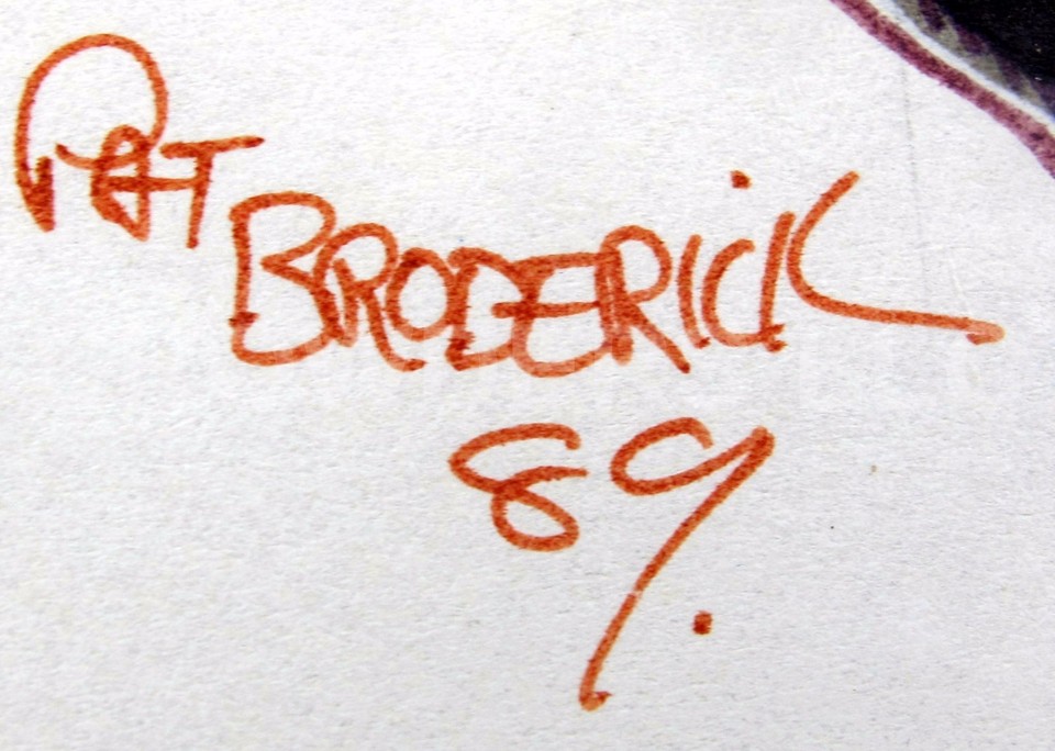 Original 1989 Pat Broderick Batman Dark Knight Colored Drawing Sketch ...