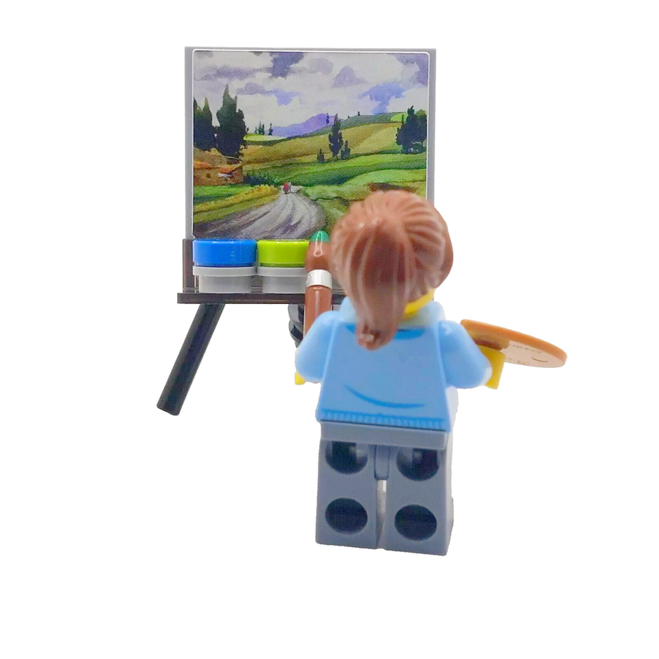 LEGO® Female Artist Painter Cake Topper Decoration With Easel Tools ...