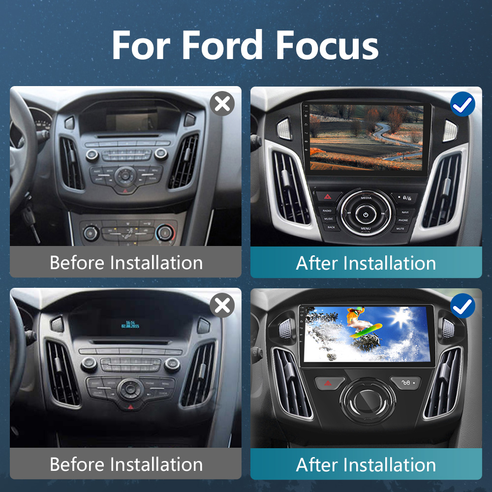 For Ford Focus 2012-2017 Car Stereo Navigation GPS CarPlay Android 12 DAB+ 64GB | eBay
