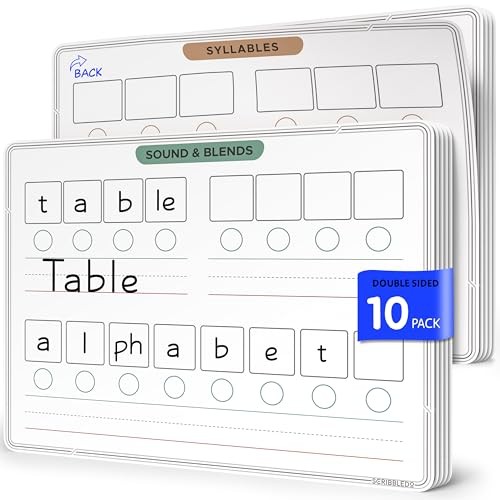 Phonemic Awareness Sounds & Blends Dry Erase Sheets 9”x12” Phonics ...