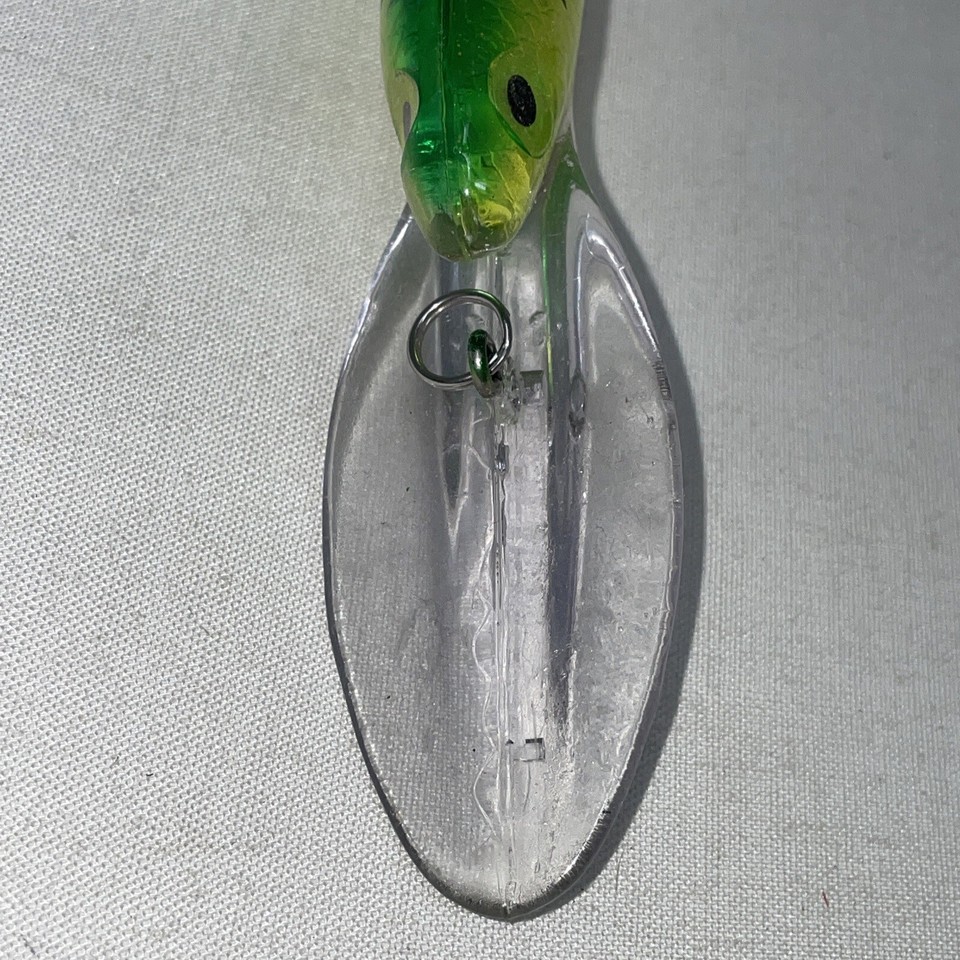 9” Firetiger Pattern Musky Fishing Lure VG Condition Deep Diver Rattle ...