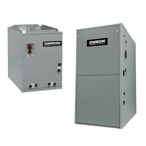 Oxbox 95% 120,000 BTU NG Furnace & 24.5" Wide Cased Coil Package Combo ...
