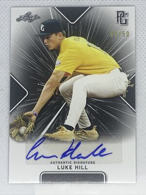 2021 LEAF PERFECT GAME AUTO LUKE HILL BLACK PAPER 36/50 | eBay