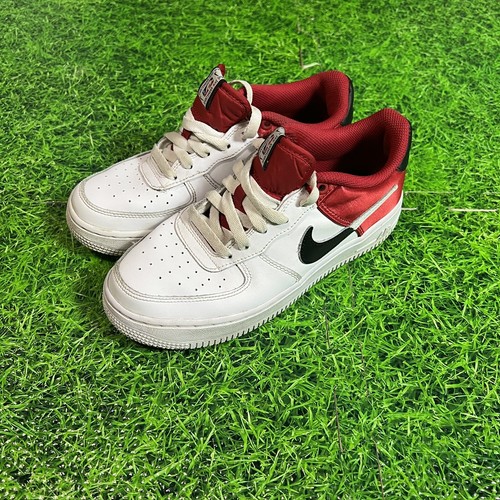 Nike Air Force 1 LV8 1 GS AF1 NBA Red Satin White Black 4.5 Y Women 6 ...