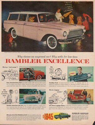 1961 RAMBLER Vintage Print Ad Why settle for less than RAMBLER ...