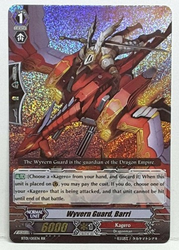 Bushiroad Cardfight Vanguard Wyvern Guard, Barri BT01/015EN RR Kagero ...